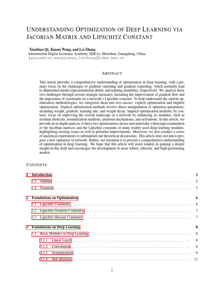 Jacobian Insights for Deep Learning Optimization | PDF | Mathematical Optimization | Continuous ...