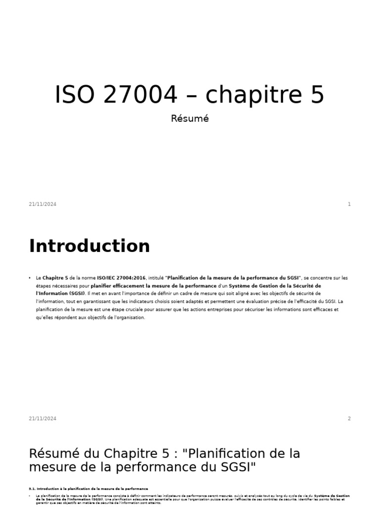 2024.11.21 Iso 27004 - Chap5 | PDF | Sécurité des systèmes d'information | Sécurité