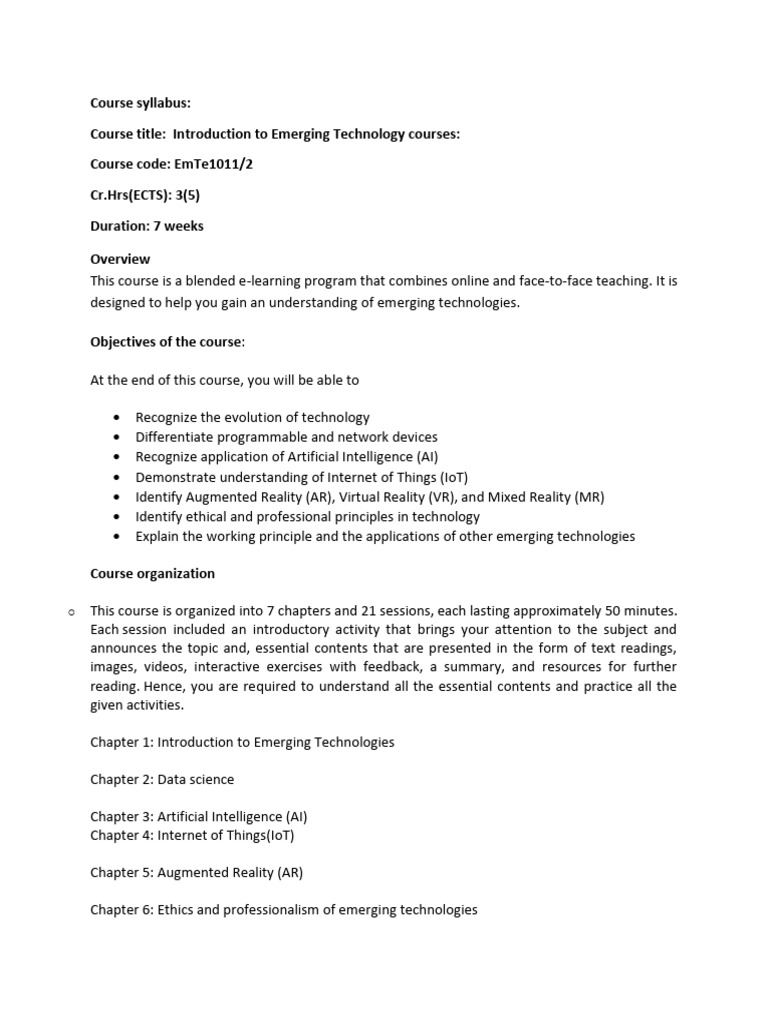 Asset-V1 e-SHE+EX101+Q1+type@asset+block@Course Syllabus EmTe 1 | PDF | Augmented Reality ...