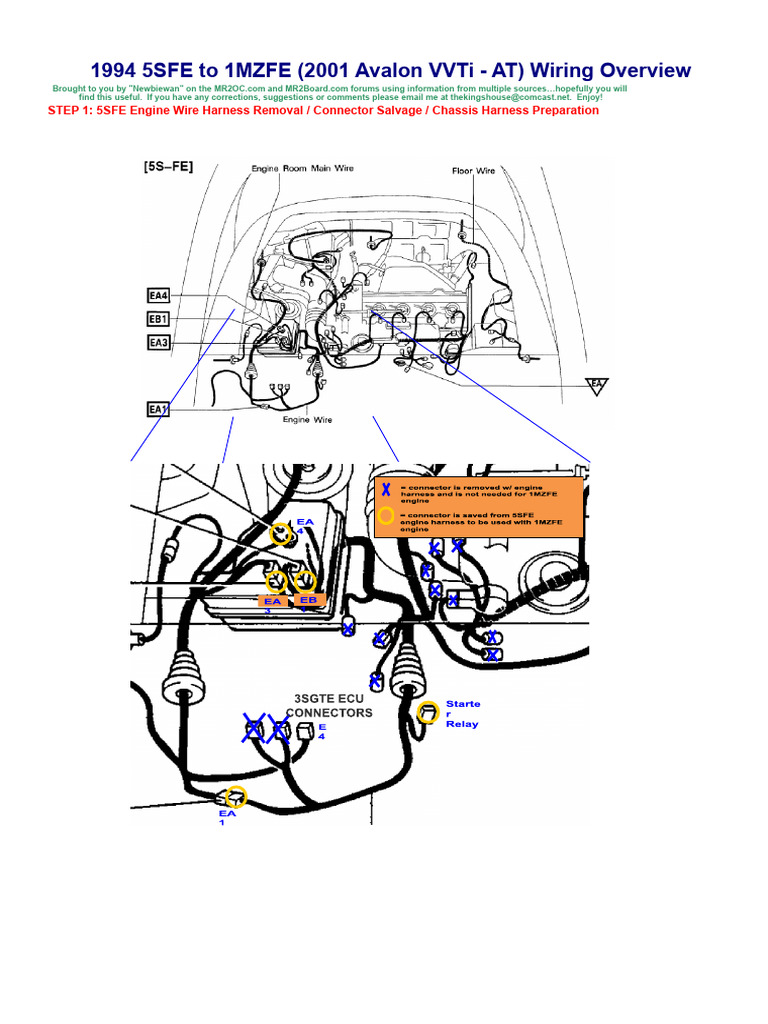 5sfe-1mzfe Wiring Rev4 | PDF | Relay | Vehicle Technology