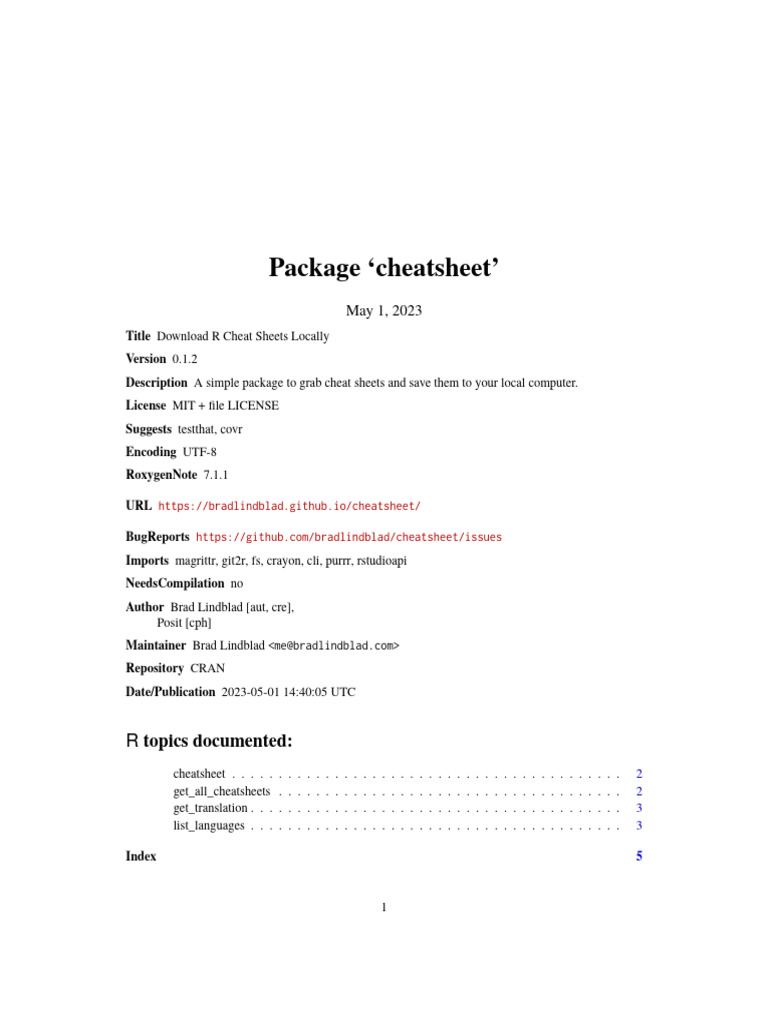 cheatsheet | PDF | Software Engineering | Software