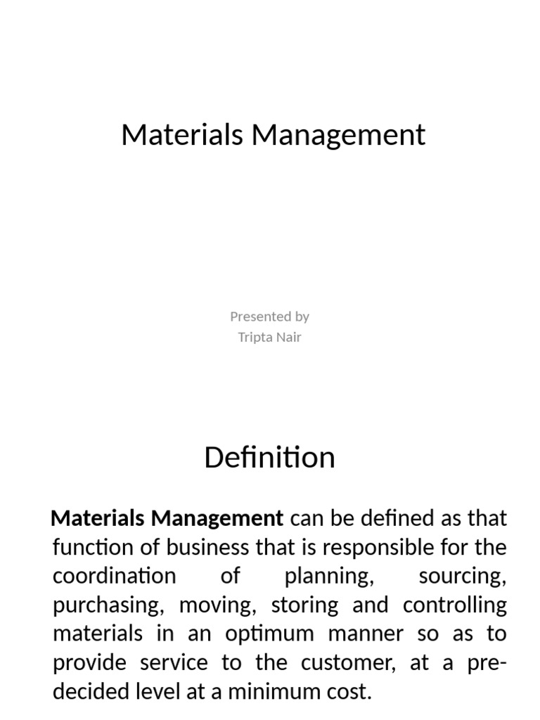 Lesson 1-Materials Management | PDF | Procurement | System