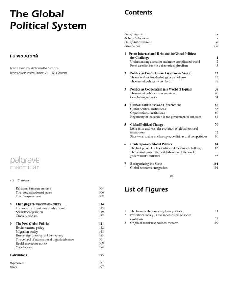 Fulvio Attina - The Global Political System-Red Globe Press (2011) | PDF | Hegemony | Institution