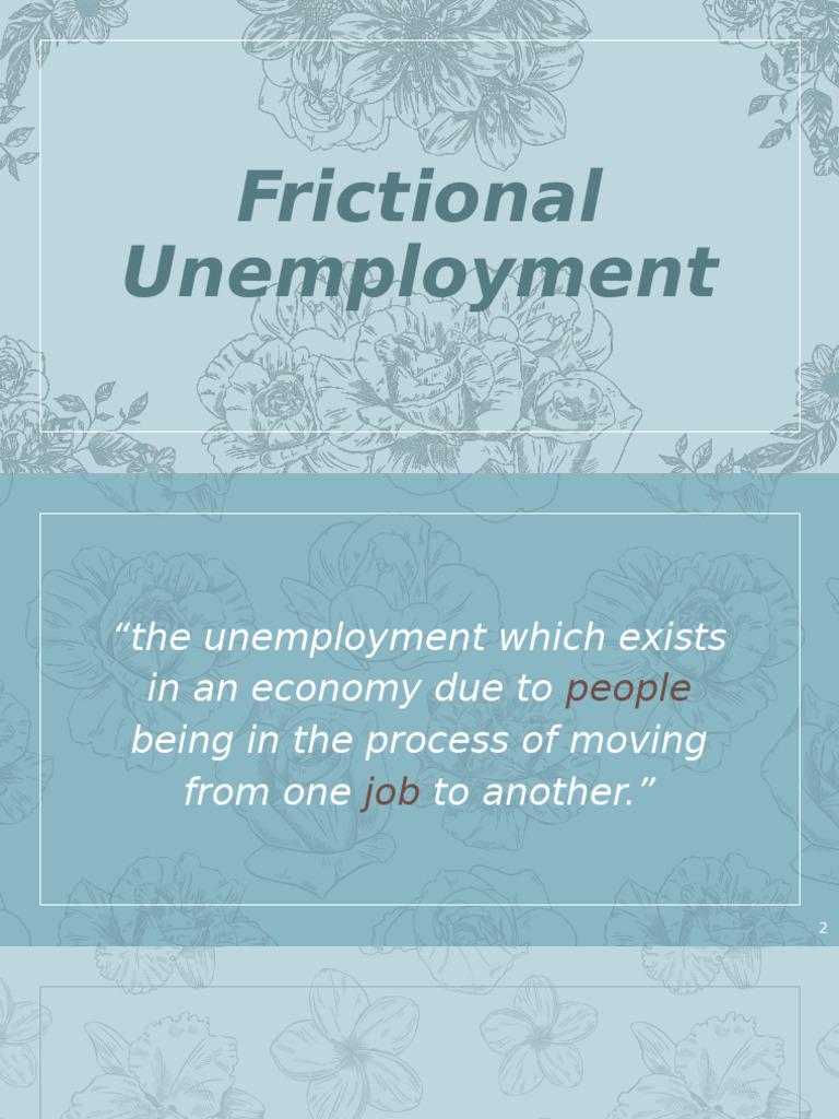 Frictional Unemployment | PDF | Unemployment | Employment