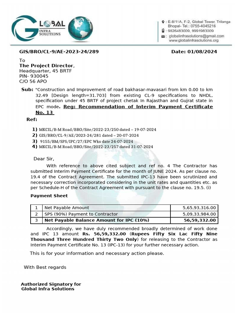 Letter No.289 IPC-13 Final | PDF
