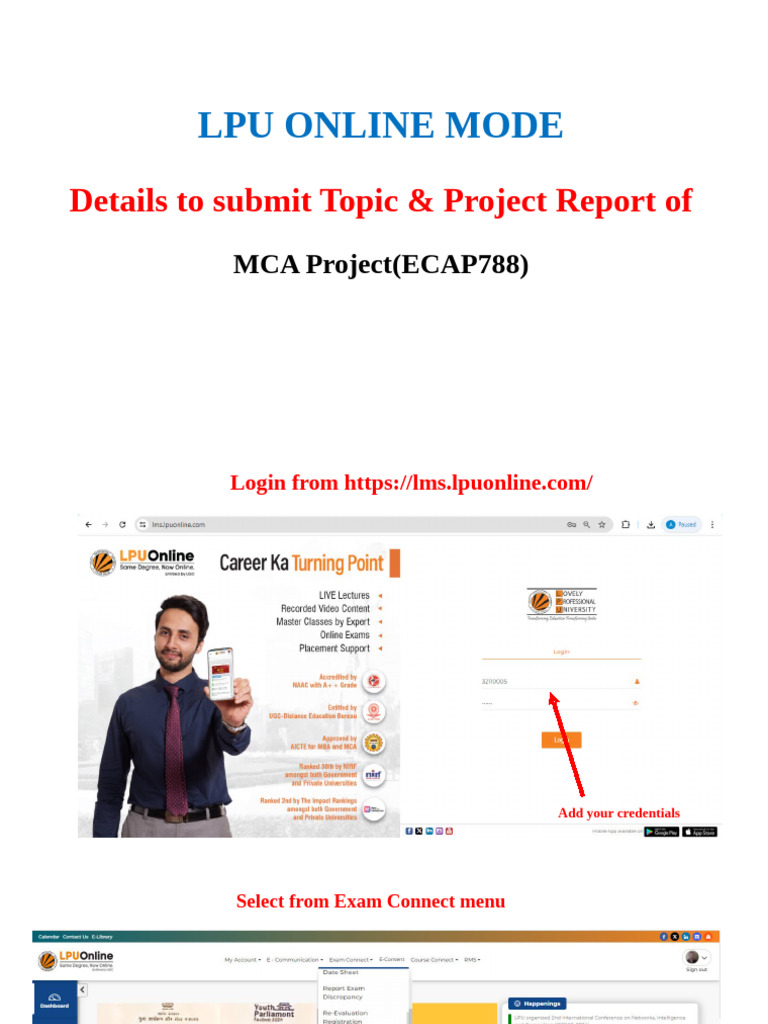 MCA Project Report Submission Guide | PDF