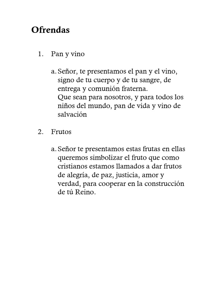 Ofrendas | PDF