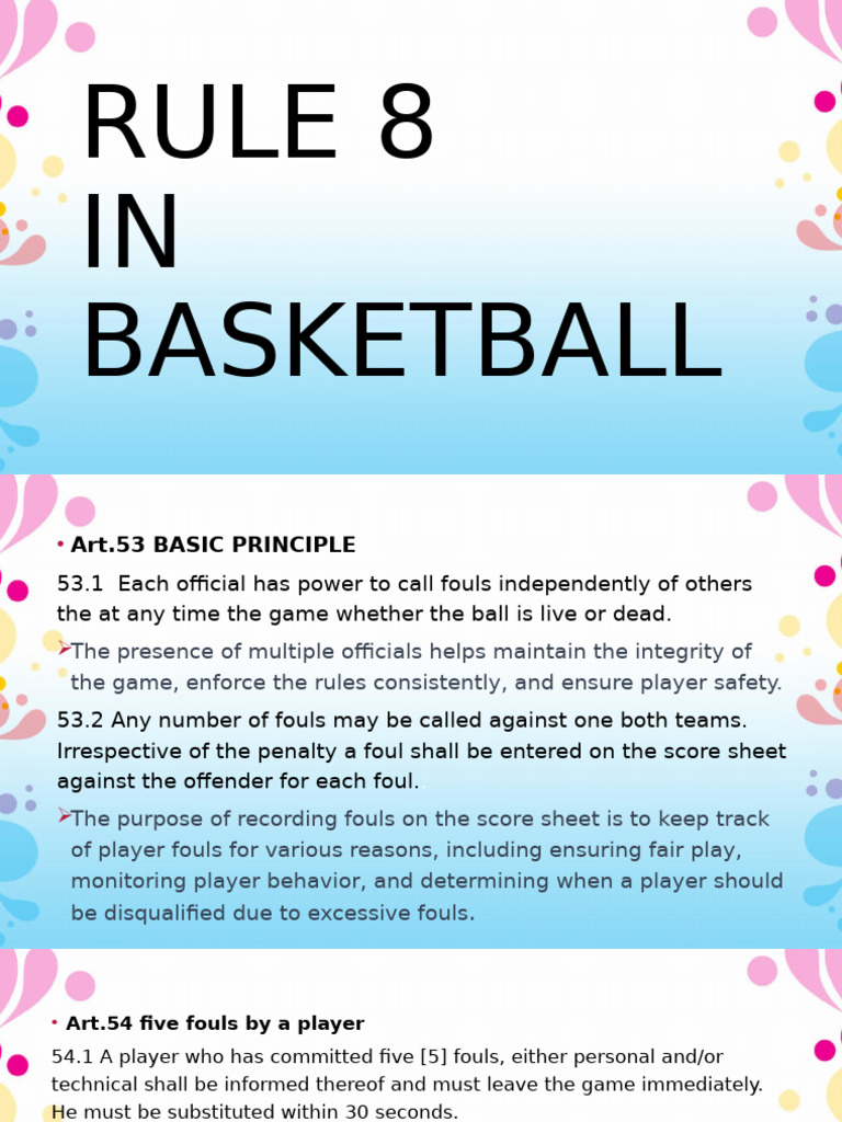 Basketball Rules | PDF | Sports Rules And Regulations | Sports