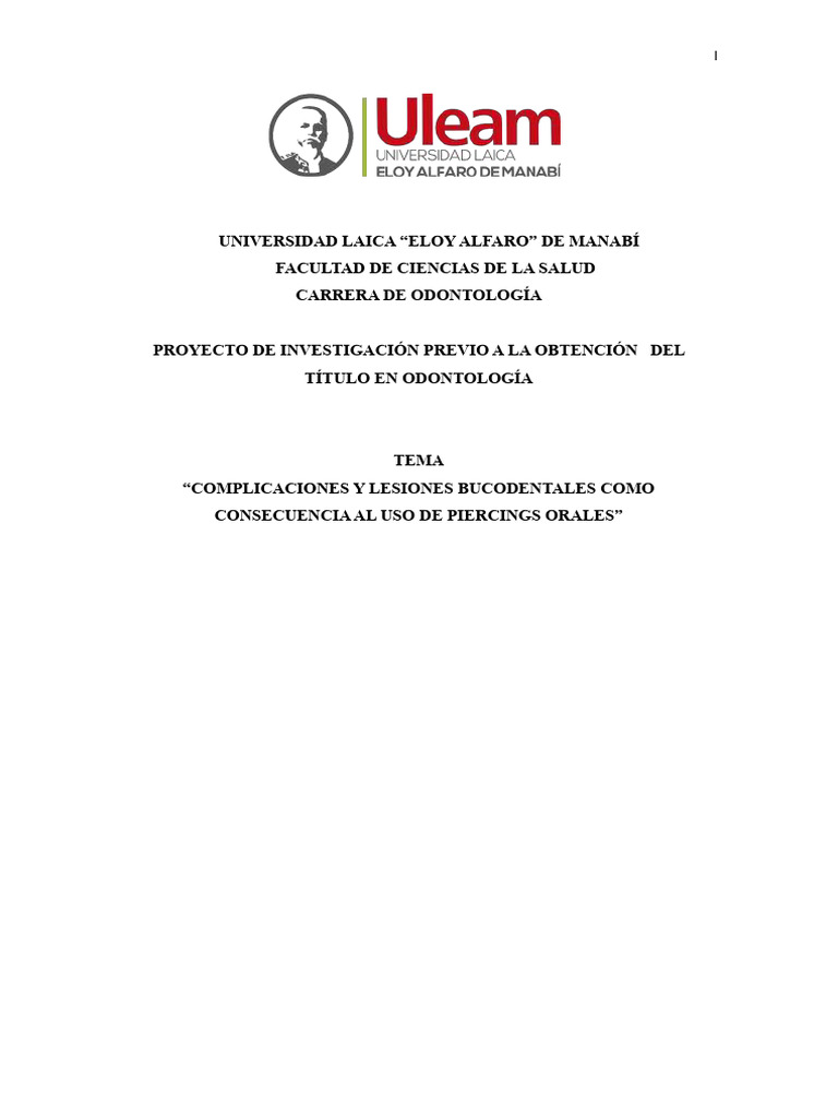 Uleam Odon 0197 | PDF | Salud y bienestar | Ciencia y matemáticas