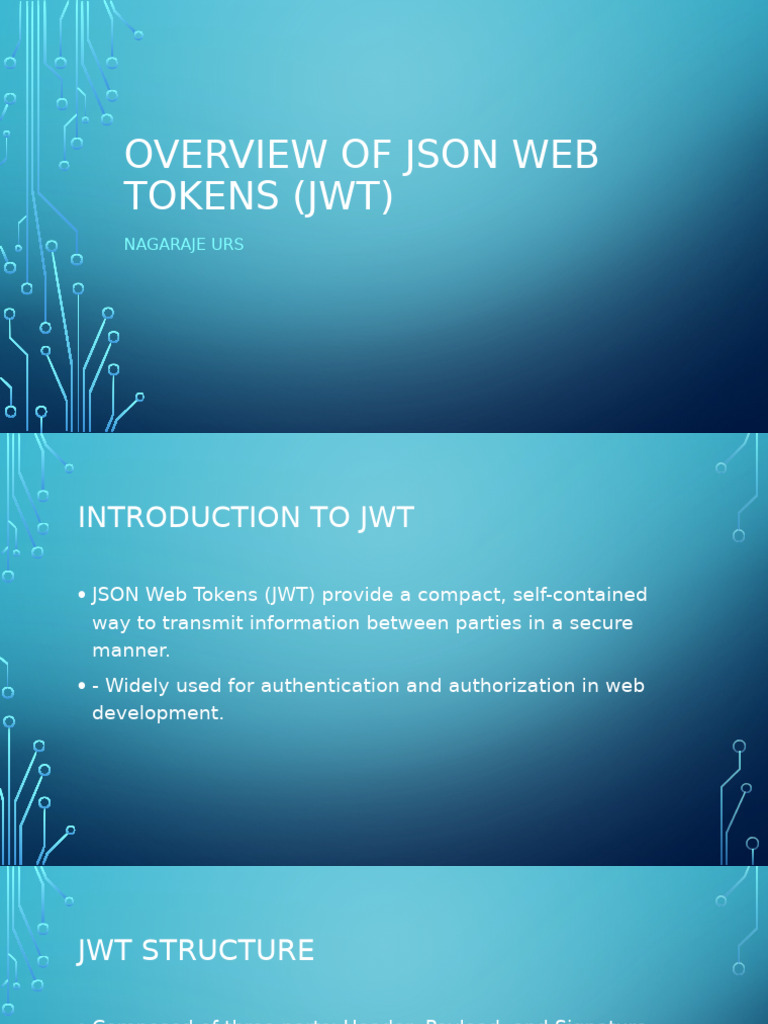 Overview of JSON Web Tokens (JWT) | PDF | Computers