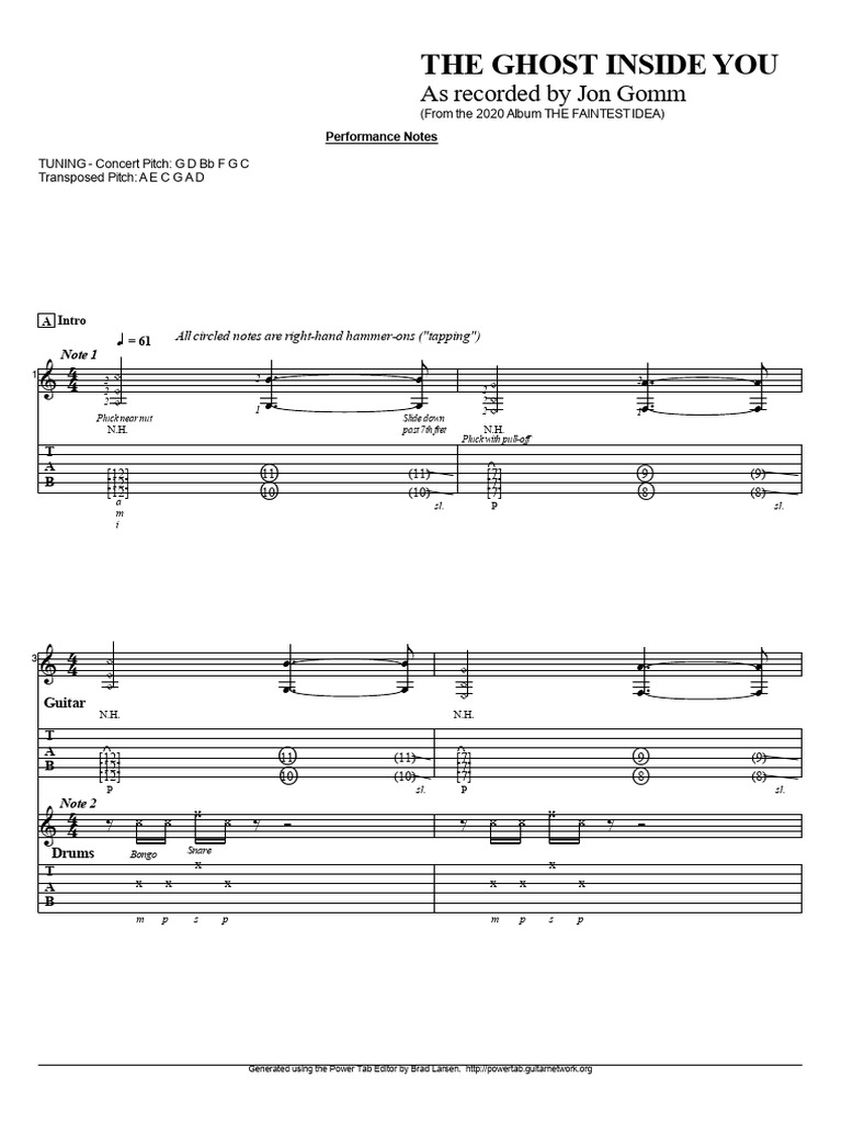 Jon Gomm - The Ghost Inside You | PDF | European Musical Instruments ...