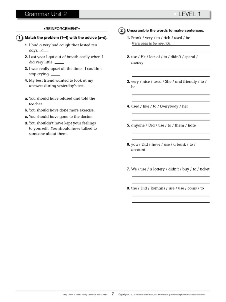 Mixed Ability Worksheets Unit 2 | PDF