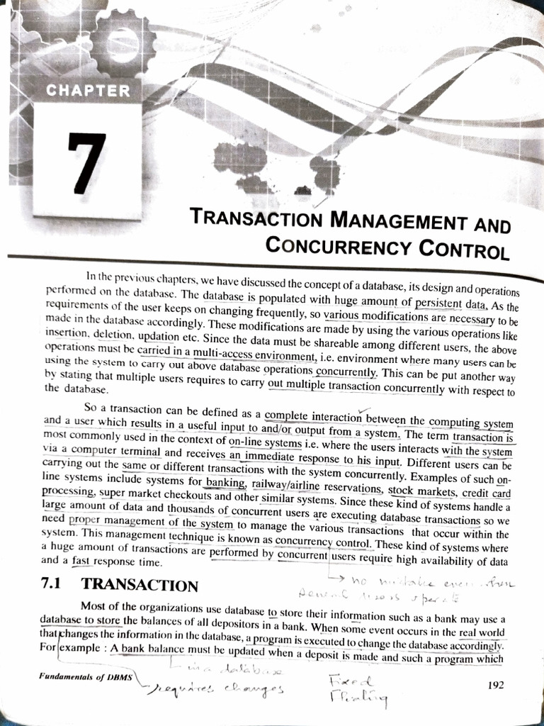 Transaction Mgmt. and Concurrency Control | PDF