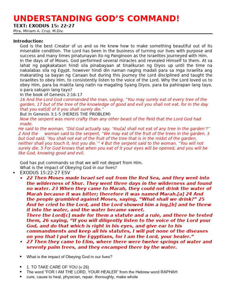 Obeying God: Blessings and Care | PDF | Torah Books | Old Testament Books