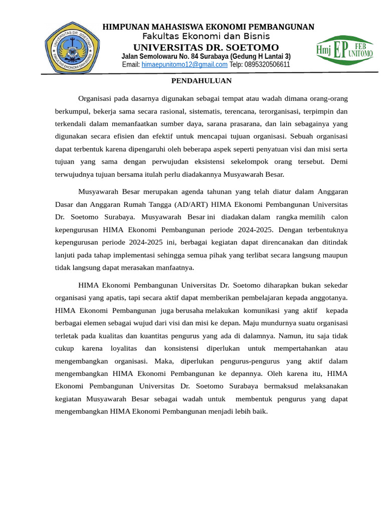 Proposal Mubes Hima Ep Revisi | PDF