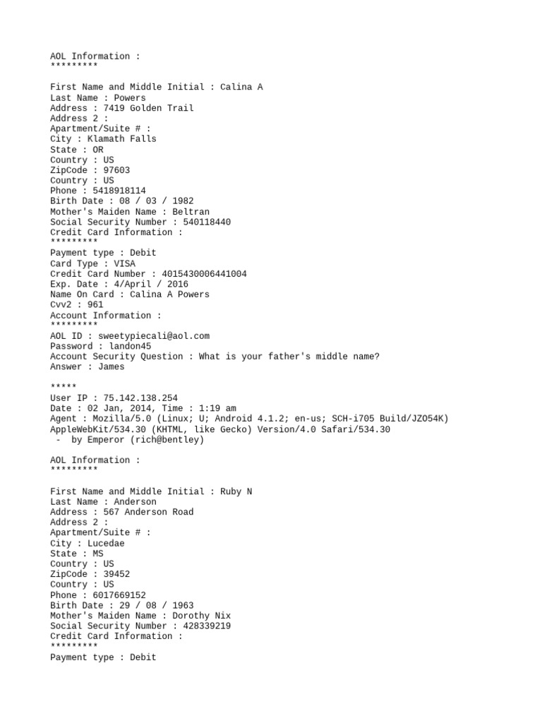 Henry Aol Fullz. | PDF | Debit Card | Safari (Web Browser)