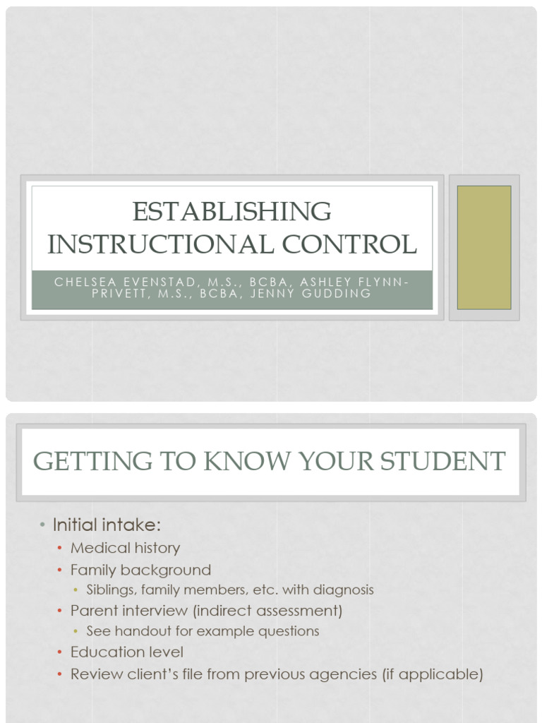 Instructional Control Presentation | PDF | Reinforcement | Learning