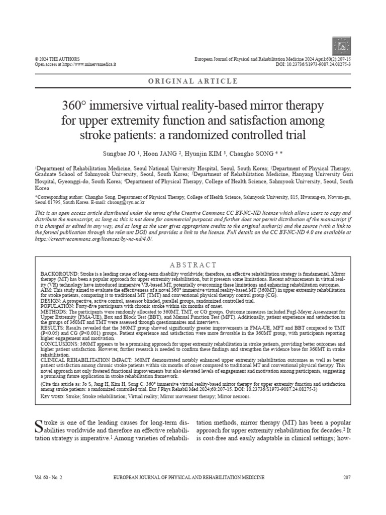Article 5 | PDF | Physical Therapy | Stroke