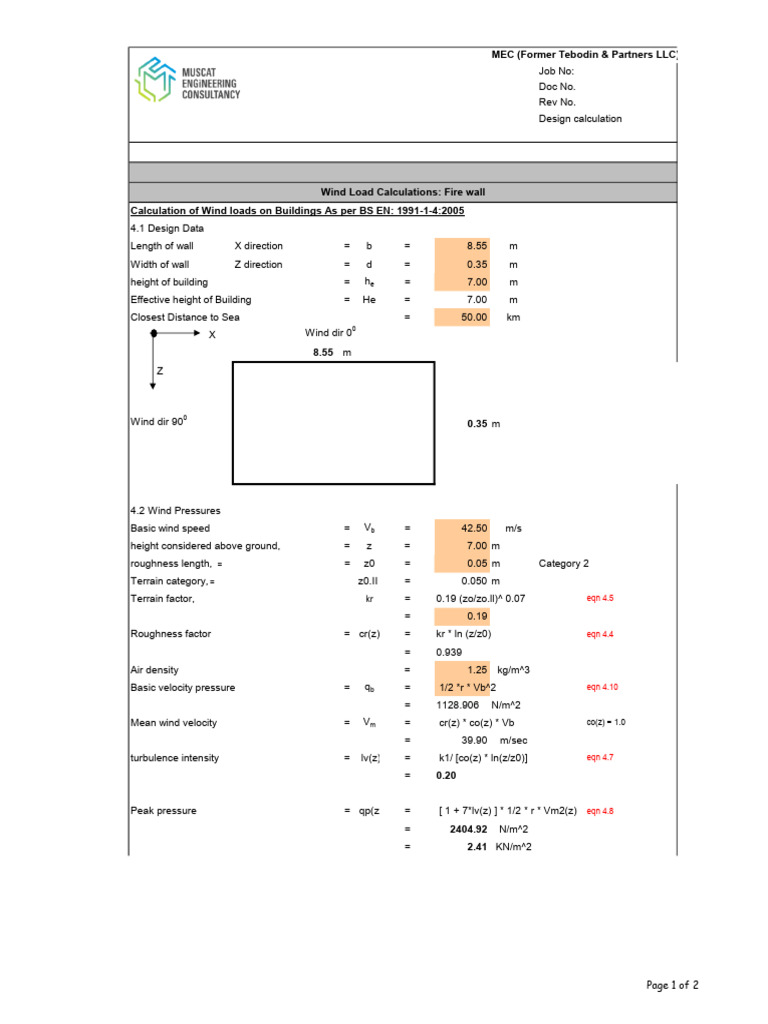 2.1 Appendix 2.0 Wind Load | PDF | Wound | Mechanical Engineering