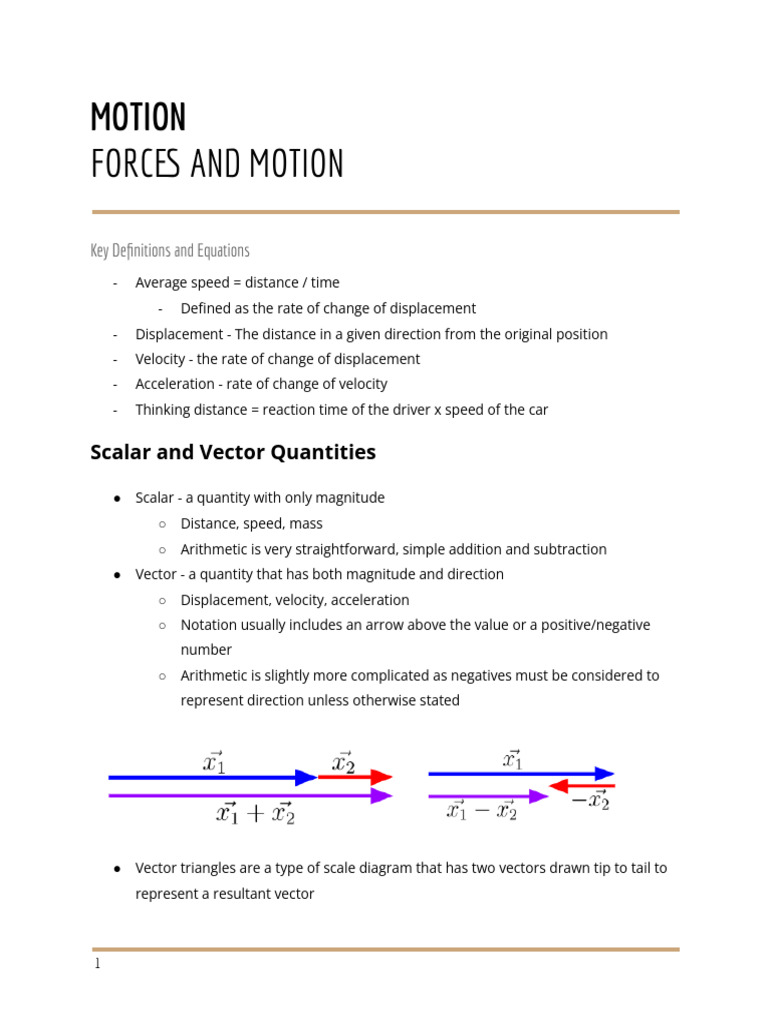 3. Forces and Motion | PDF | Euclidean Vector | Velocity