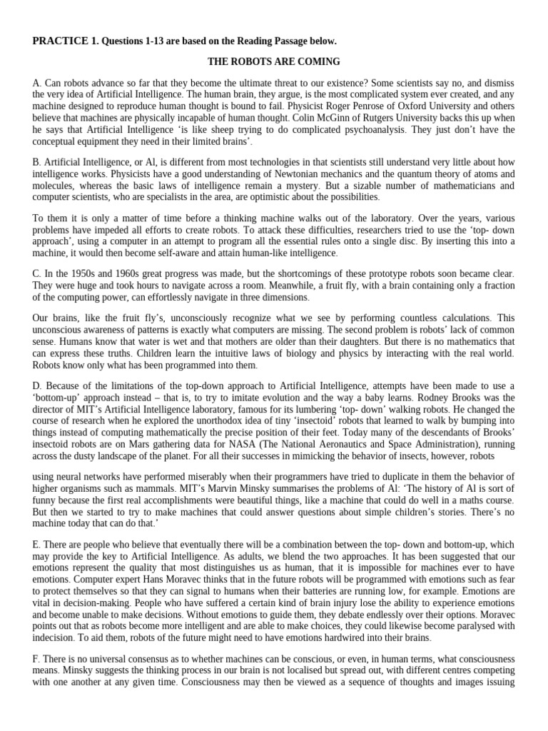 STS, Reading 3 - Practice 2 | PDF | Artificial Intelligence | Intelligence (AI) & Semantics