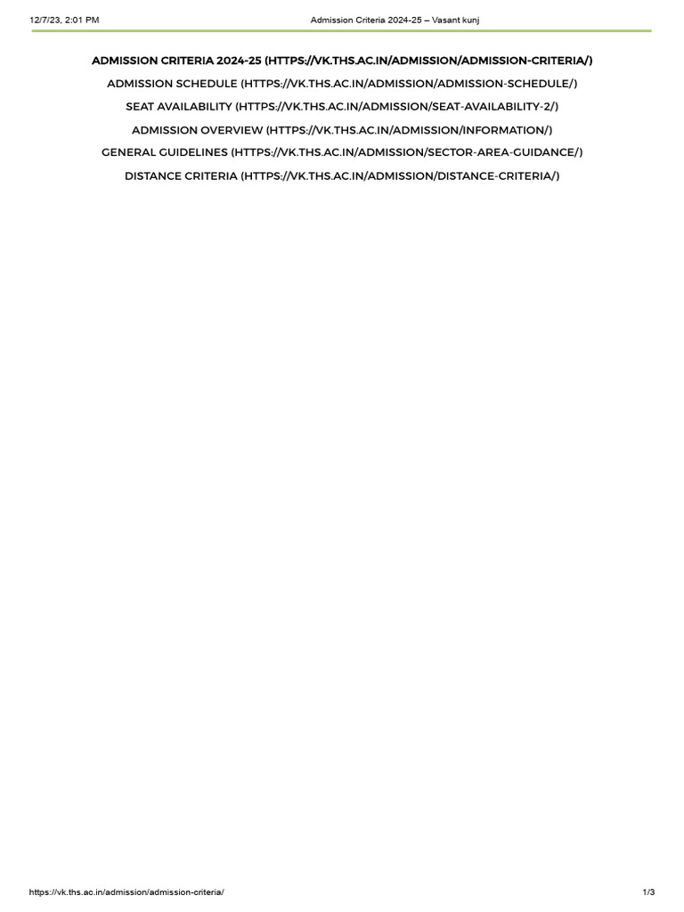 Vasant Kunj Admission Guide | PDF | Business Law | Property Law