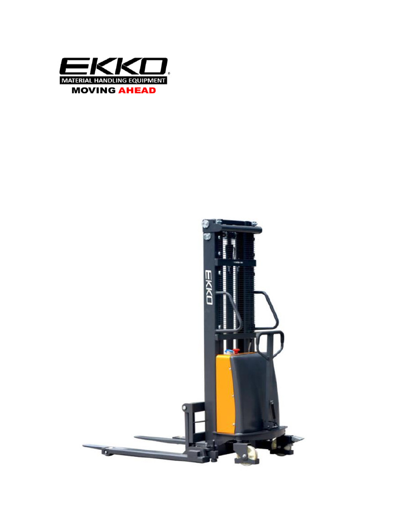 EA15B Semi-Electric Stacker Manual | PDF | Axle | Screw
