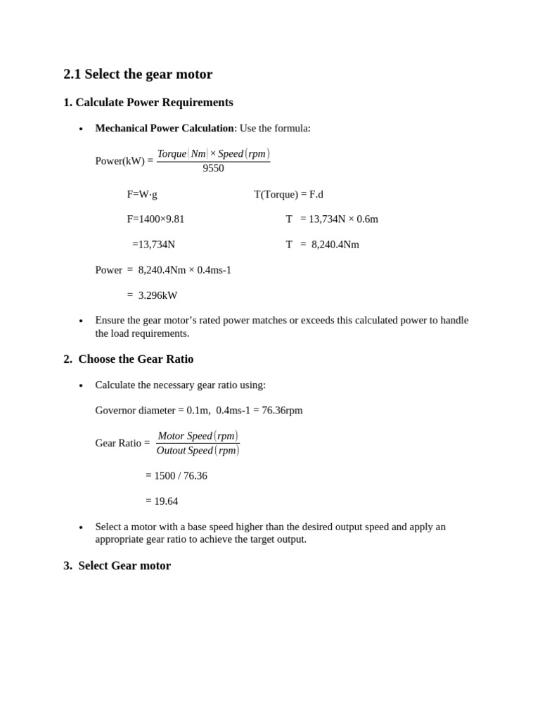 Gear Motor Selection Guide | PDF | Technology & Engineering