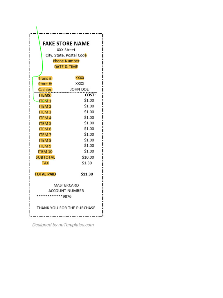 Nike Receipt Template PDF | PDF