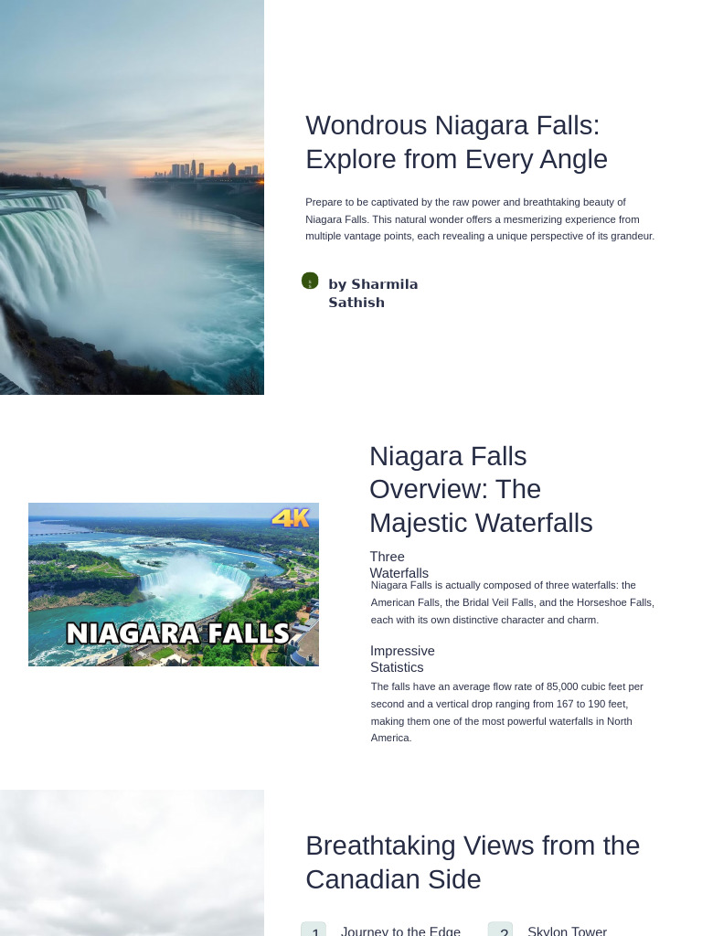 Wondrous Niagara Falls Explore From Every Angle | PDF | Social Science