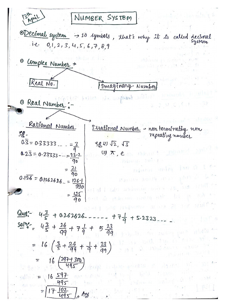 Number System by Ajay Sir | PDF