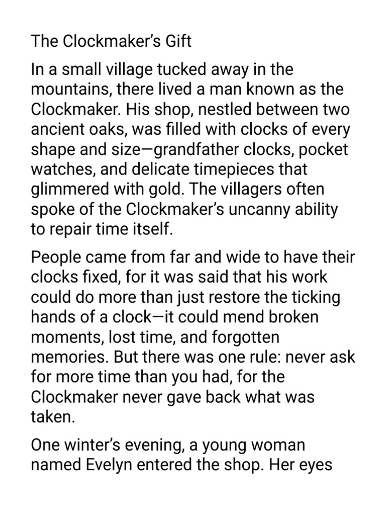 The Clockmaker's Gift | PDF