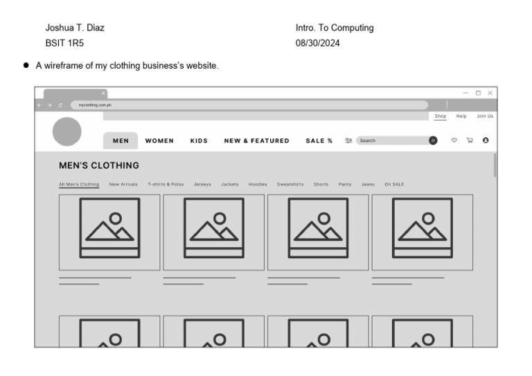 DIAZ, Joshua - Wireframe | PDF
