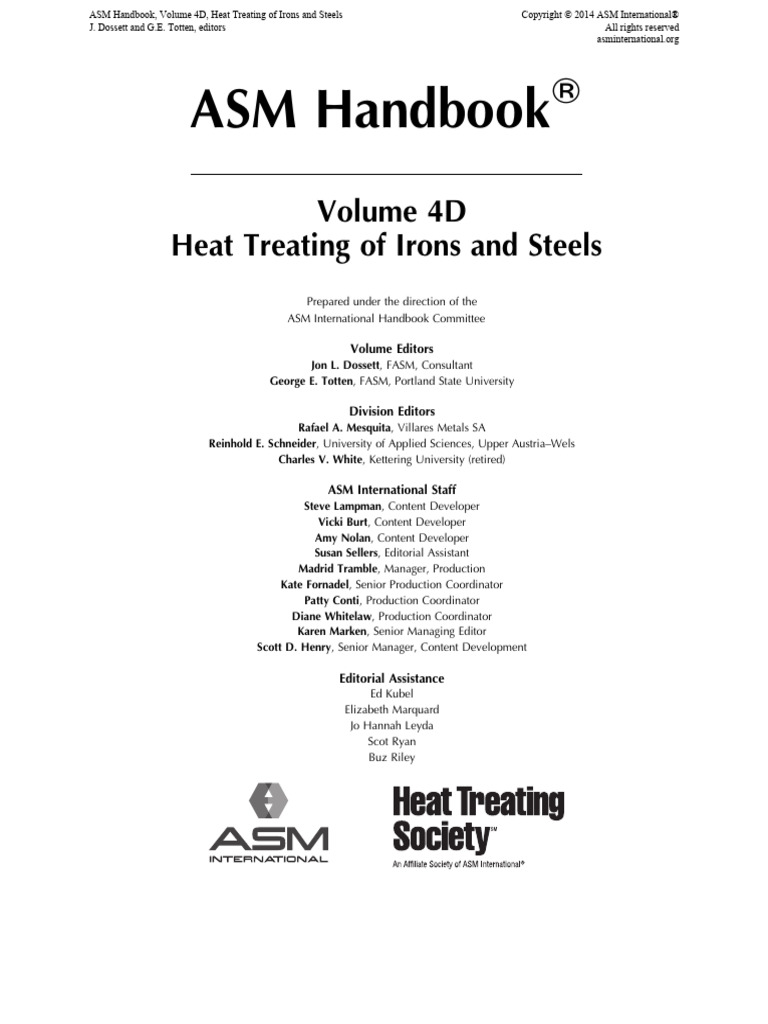 Heat Treating of Irons and Steels | PDF | Heat Treating | Steel