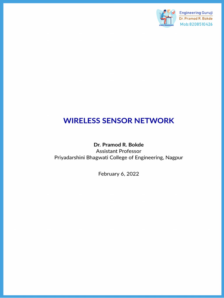 Wireless Sensor Networks Pdf Modulation Computer Network