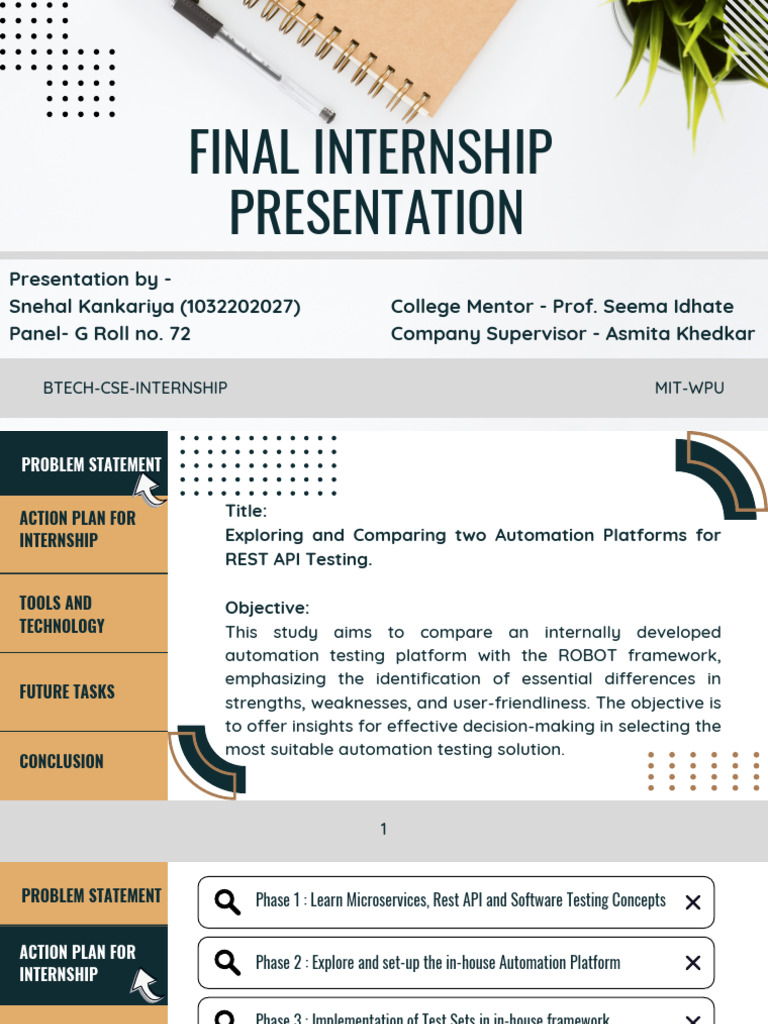 Snehal Kankariya - Final Internship Presentation | PDF | Software ...