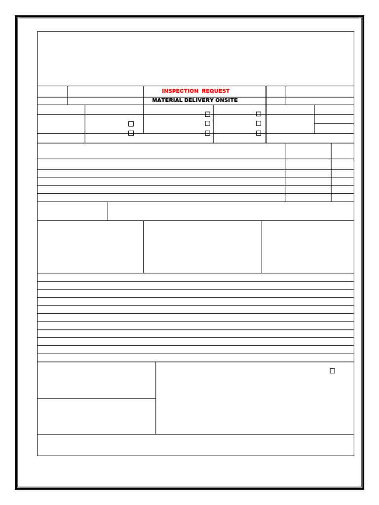Inspection Request Pdf