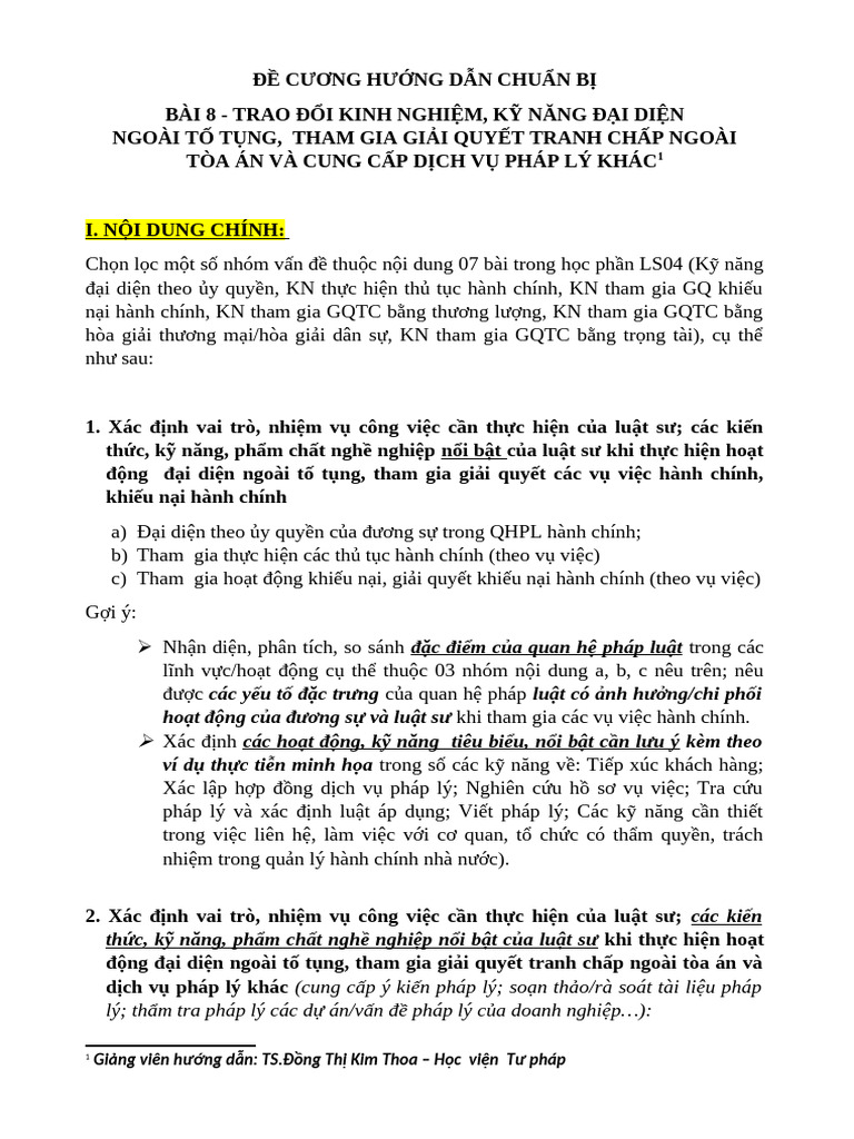 De Cuong Bai 8 TRAO DOI KN (9.2024) | PDF