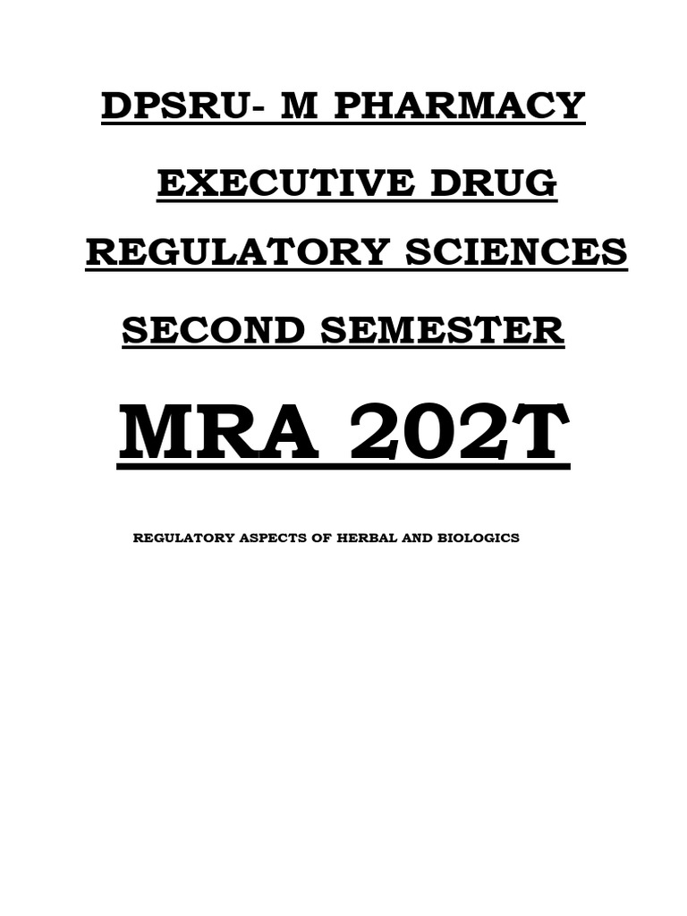 Mra 202t Final | PDF | Phases Of Clinical Research | Biopharmaceutical