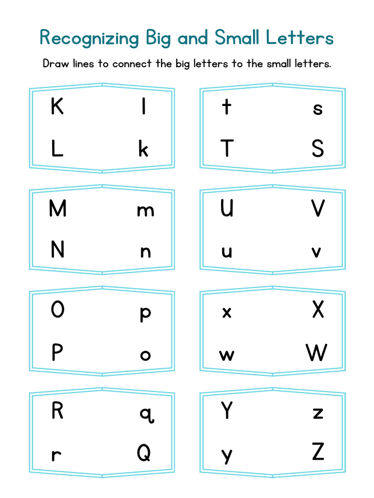 Blue Recognizing Letters of The Alphabet Worksheet | PDF