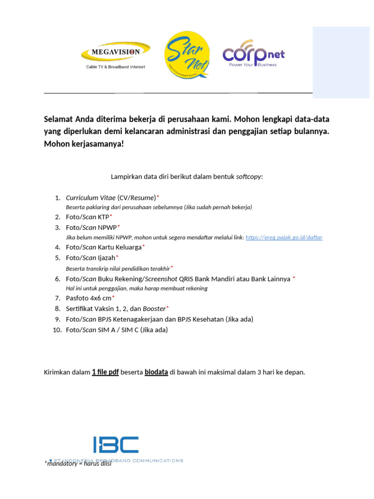 (New) Biodata Ibc | PDF
