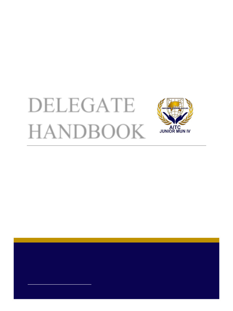 Delegate Handbook (Aitcmun IV) | PDF | Committee | Meetings