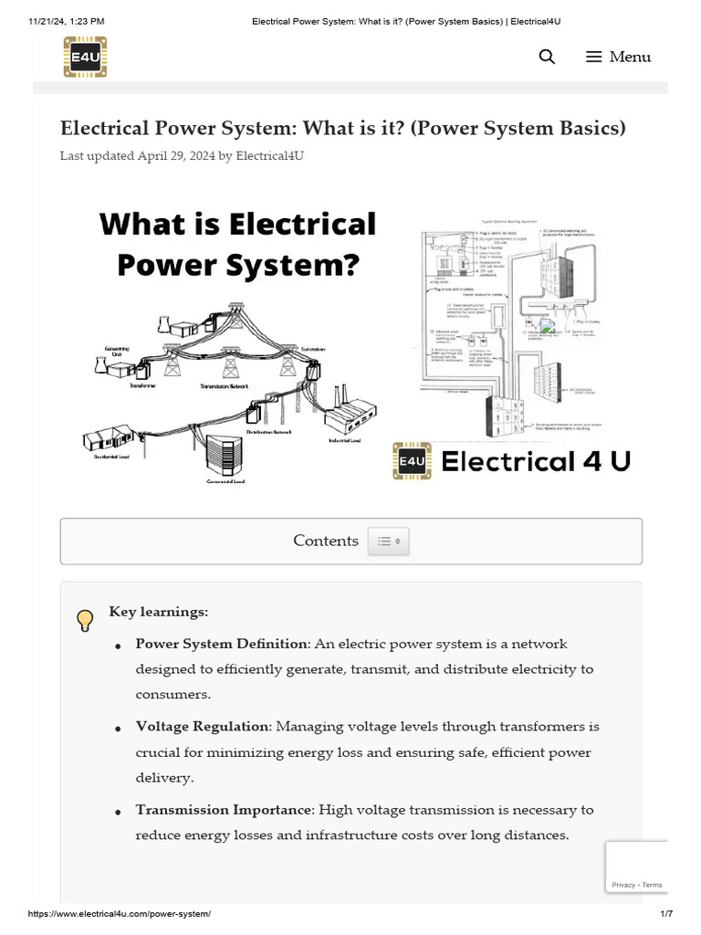 Power System Basics Explained | PDF | Electric Power Transmission ...