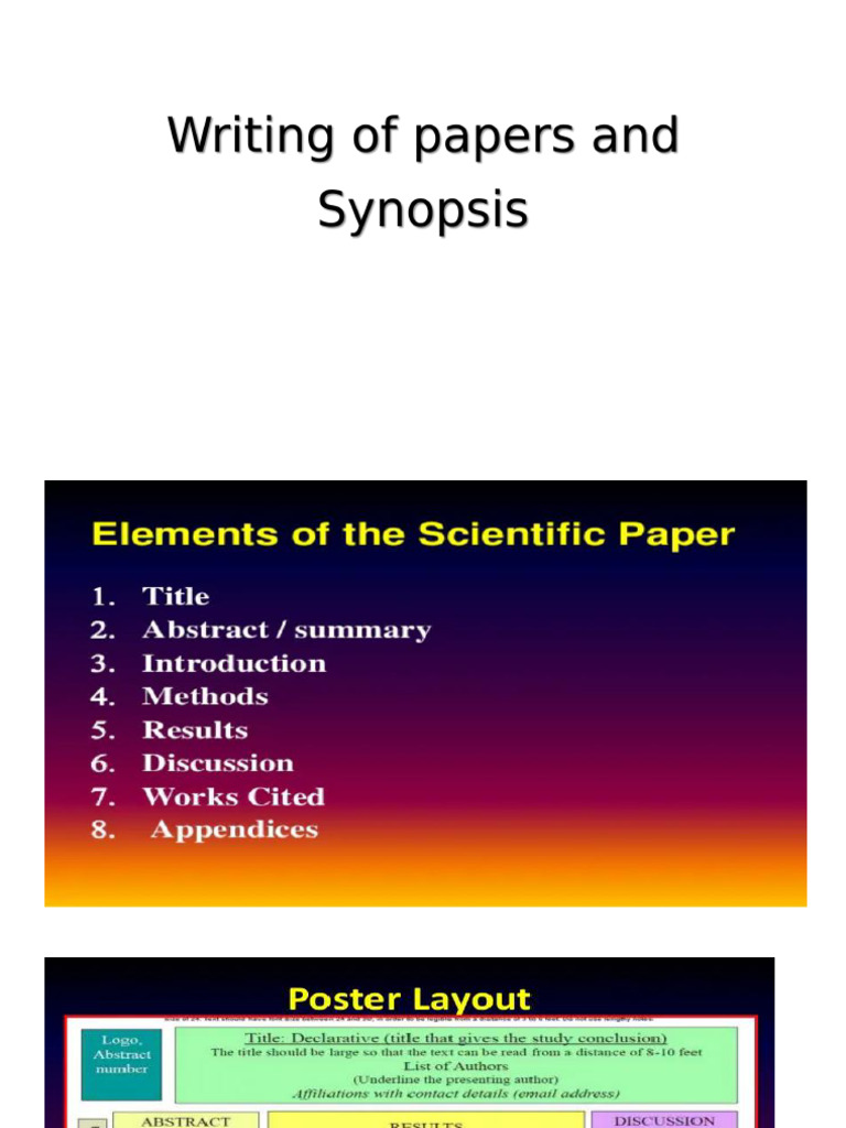 Unit - IV - Writing of Papers and Synopsis | PDF