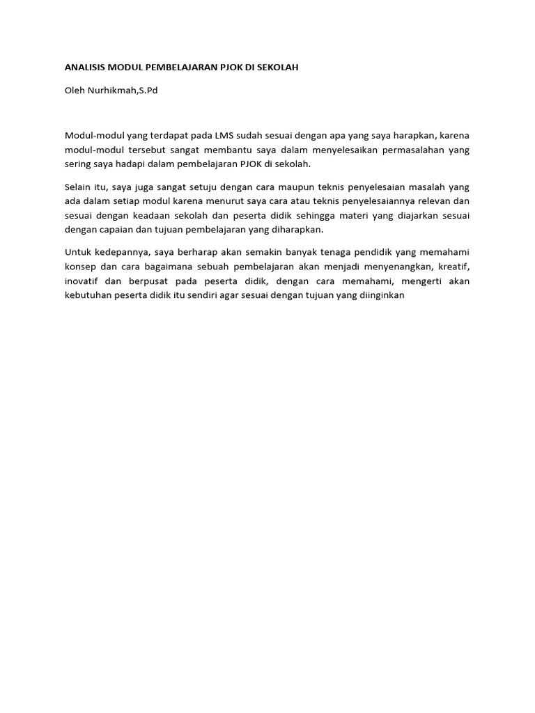 Analisis Modul | PDF
