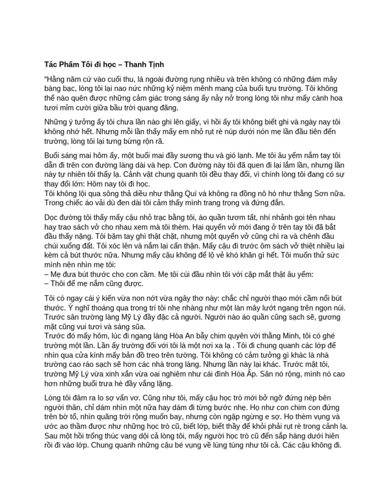 Truyen Ngan - Toi Di Hoc | PDF