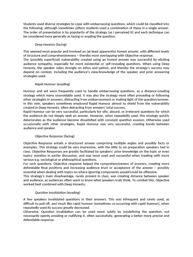 20:10 VG Embarassing Questions | PDF | Humour | Psychology