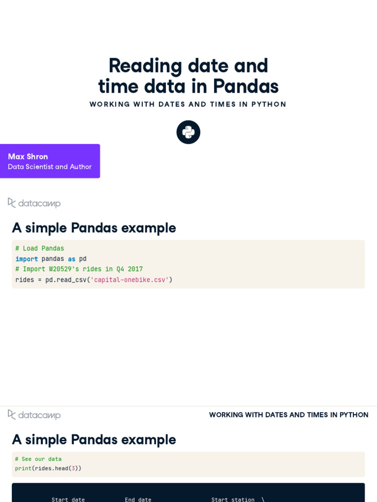 Chapter4 Easy And Powerful Dates And Times In Pandas Pdf Computer