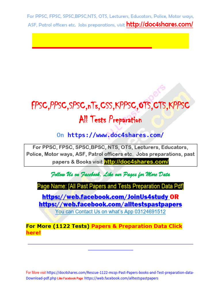 Medical-Technician Rescue-1122 Jobs-Past-Papers and Test Preparation ...