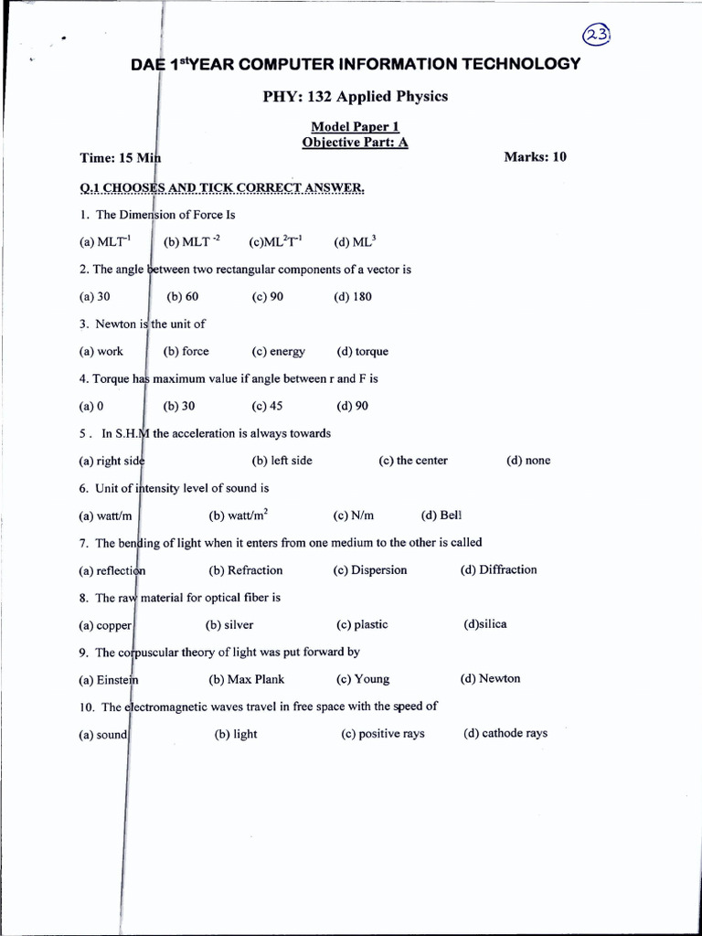 Applied Physics | PDF | Force | Quantity